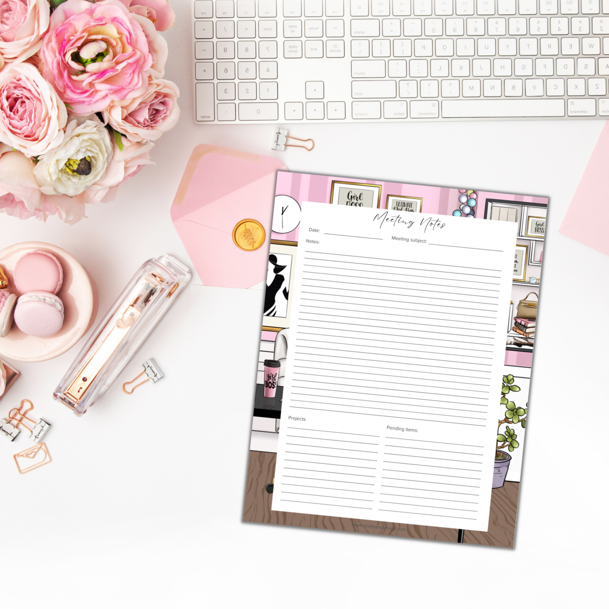 Planning Ahead Meeting Notes Pad - Pretty Creative